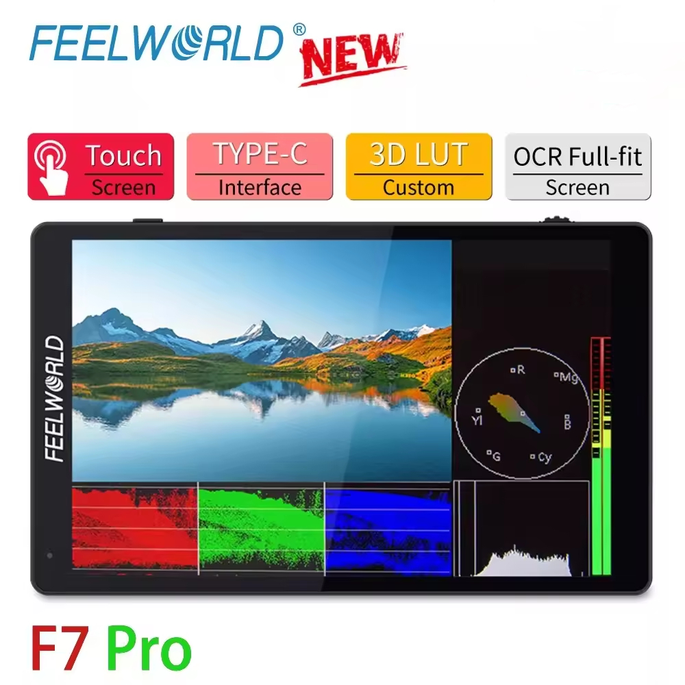 FEELWORLD F7 Pro 7 Inch 4K Field Monitor 3D LUT DSLR Touch Screen IPS ...