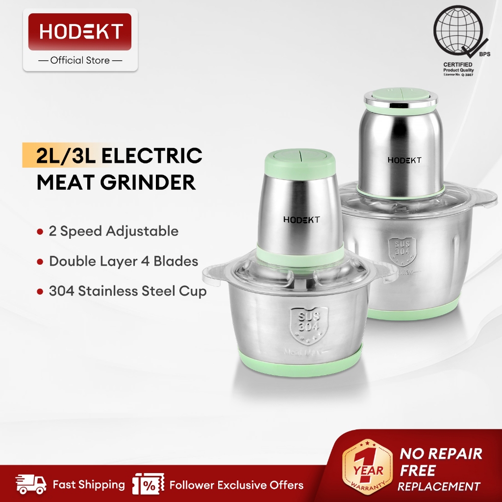 HODEKT Electric Meat Grinder Multi Mincer Processor Stainless Steel ...