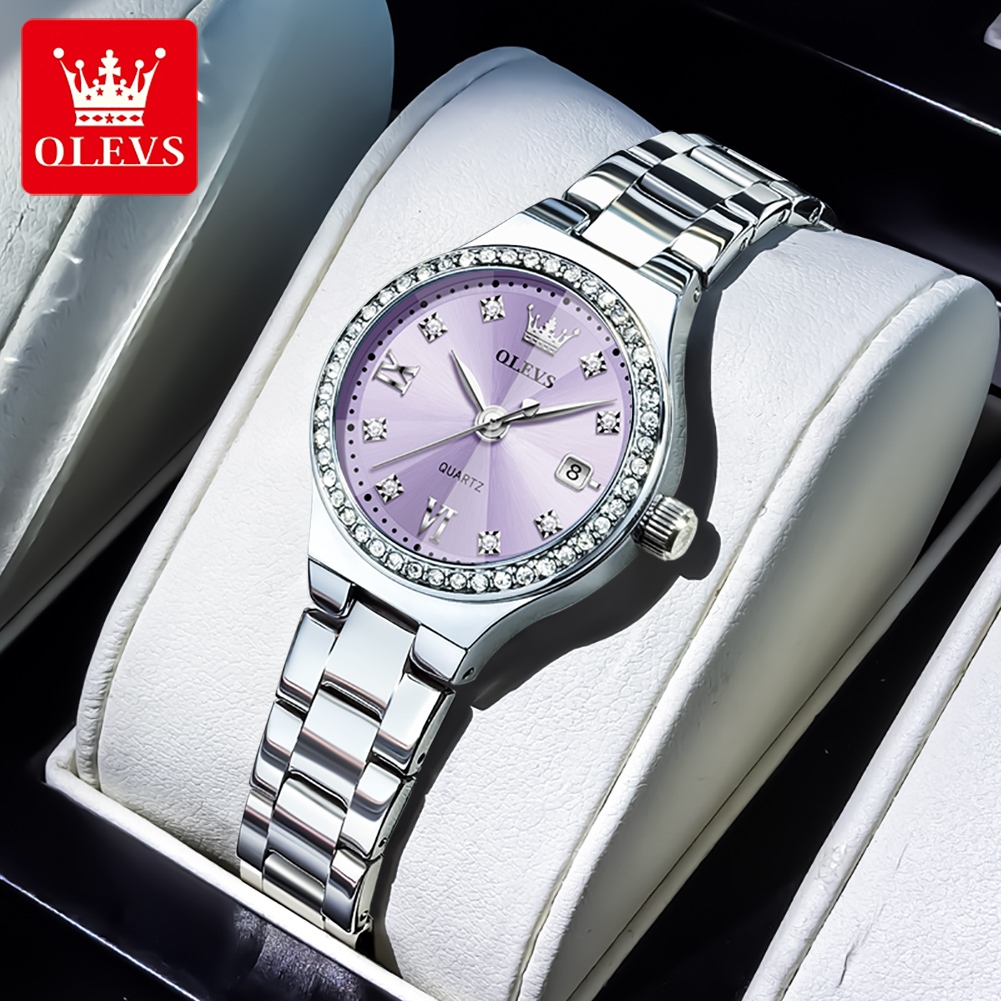 OLEVS Watch For Woman Elegant Waterproof Original Stainless Steel ...