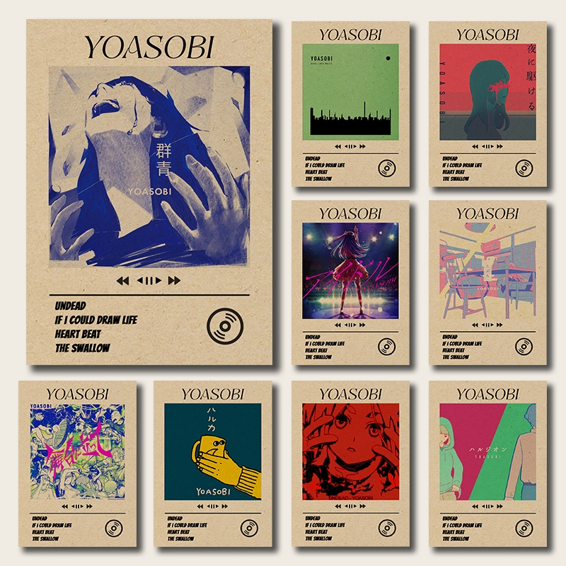 Japan Music combinations YOASOBI Music Album Cover Series Poster Prints ...