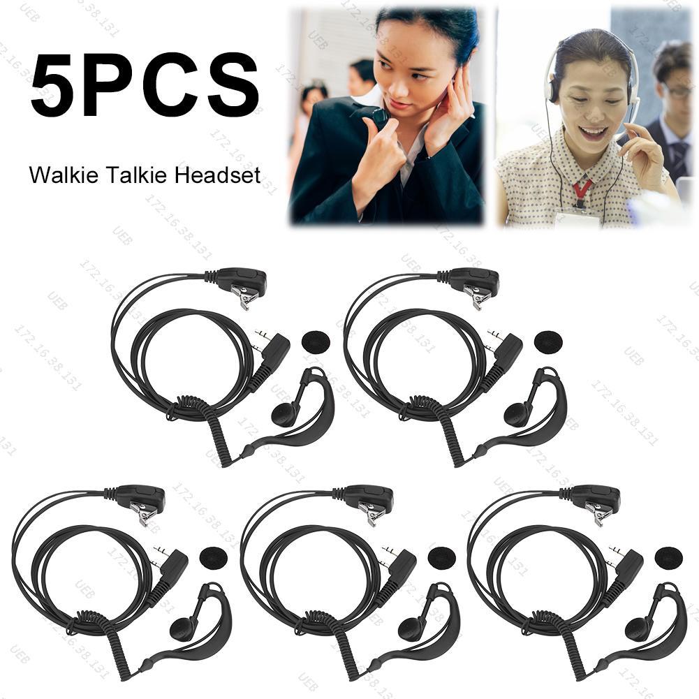 5pcs 2 Pin Two Ways Covert Radio Earpiece For Baofeng BF-888S UV5R ...