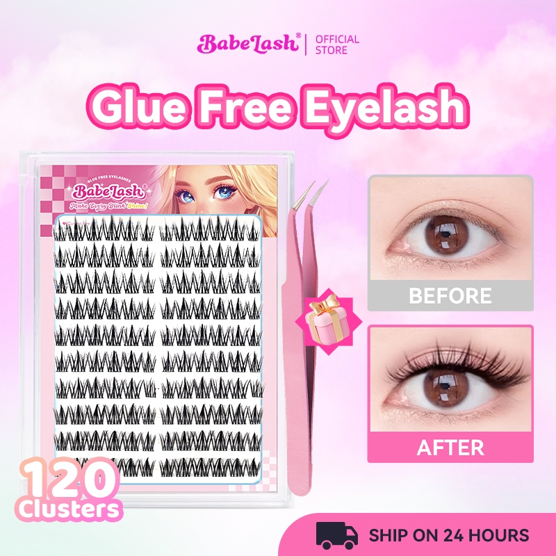 【No Need Glue!】BABELASH 100-160 Cluster Glue Free False Eyelashes ...