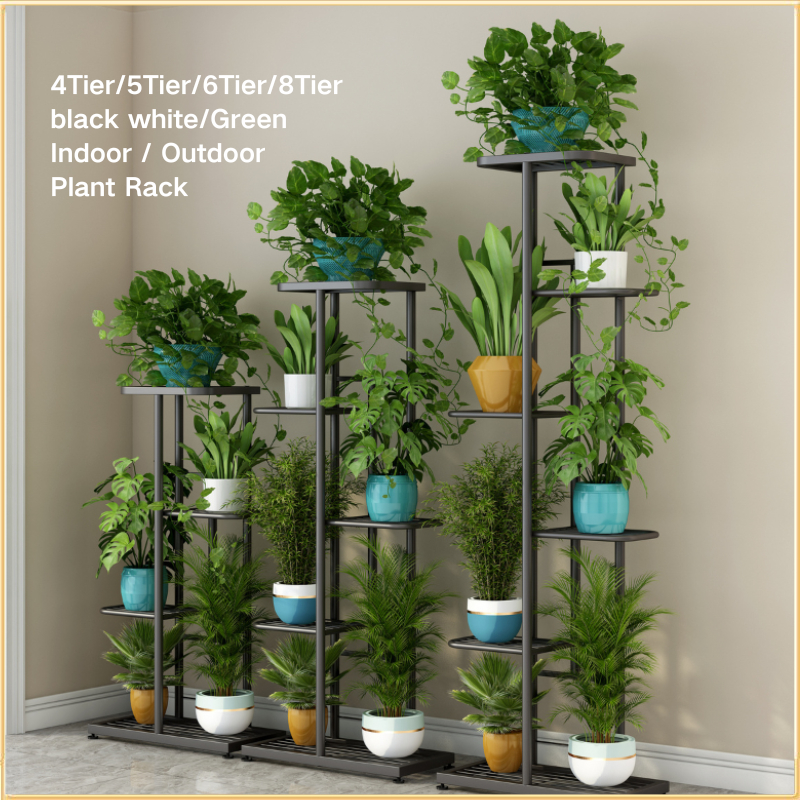 4/5/6 Tier Plant Rack Flower Stands Plant Rack Outdoor Indoor Stainless ...