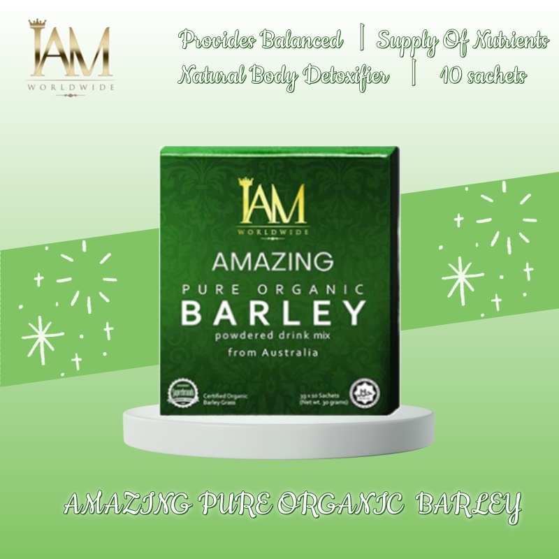 Original IAM Amazing Barley Pure Organic Barley Powder Drinks | Shopee ...