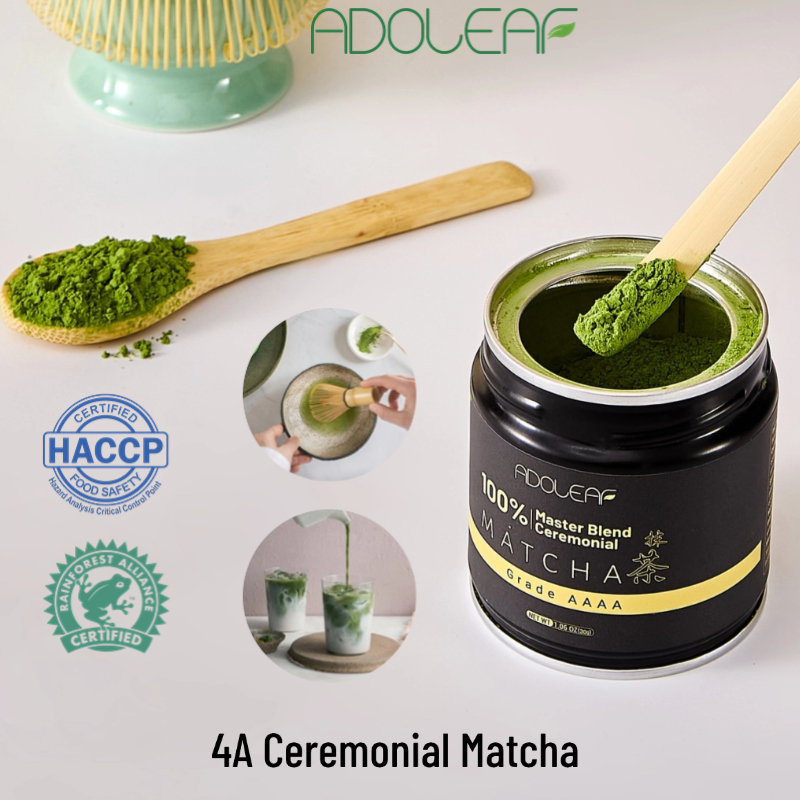 AdoLeaf 4A Matcha Ceremonial Grade Matcha Green Tea Powder Superior ...