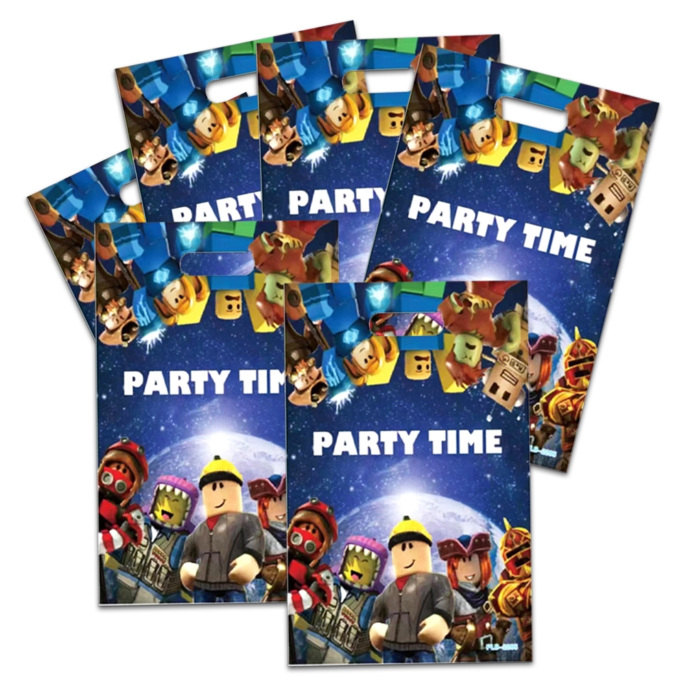 10/20/30pcs Roblox Gift Bags Birthday Decor Disposable Robot Plastic ...