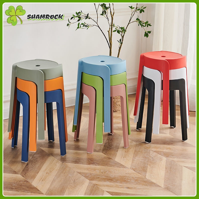 Thickened Plastic Stool Chair Stackable Dining Chair Stackable ...