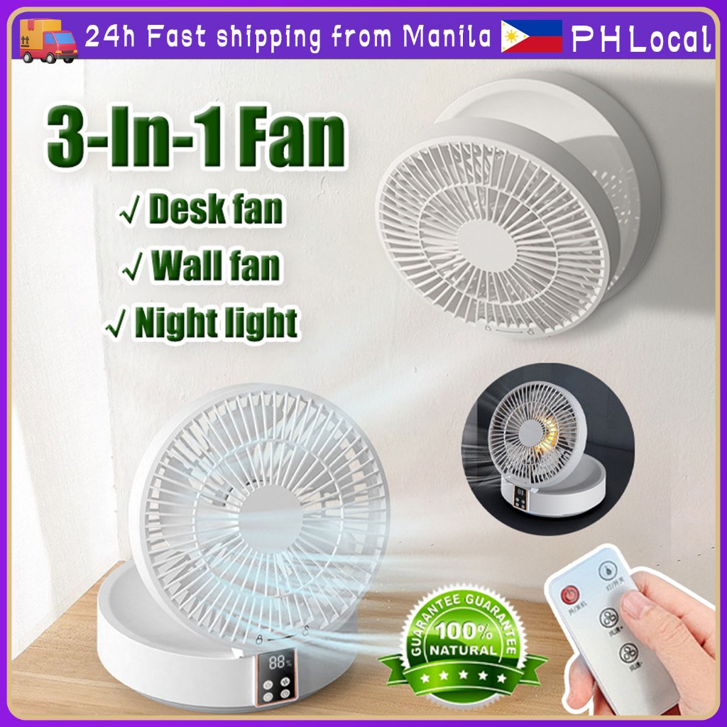 Portable Fan Inverter Wall Fans with Remote Control Timer Desk Fan ...