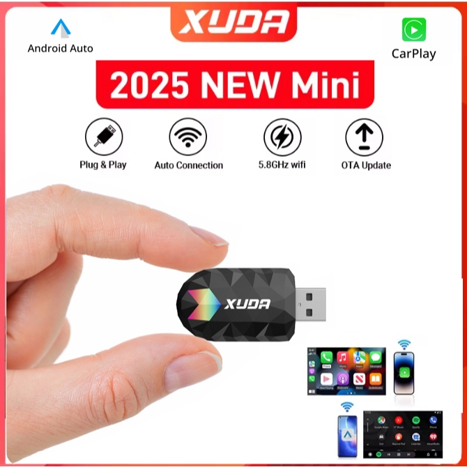 2025 NEW 2in1 Wireless CarPlay Android Auto Wireless Adapter Smart USB ...