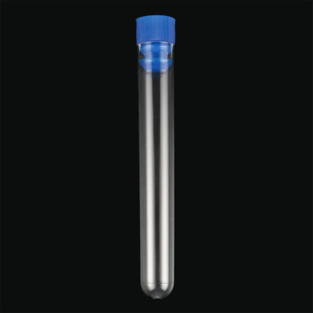 5/10/20Pcs 3-10ml Lab Transparent Hard Plastic Test Tube With Plug Cap ...