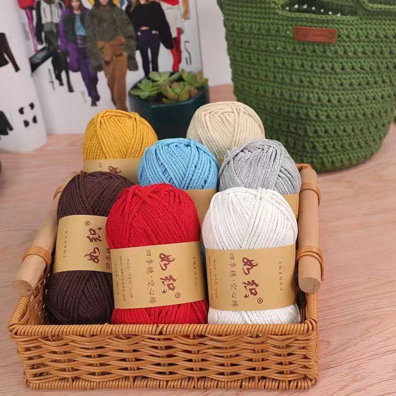 Yarn 100g hand-knitted DIY yarn 2mm cotton yarn [No.1-30] | Shopee ...