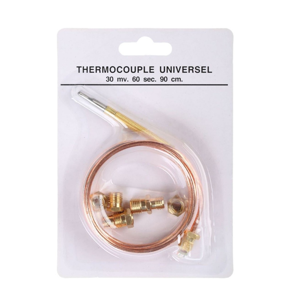 Gas thermocouple kit M6x0.75 with universal adapter nut replacement ...