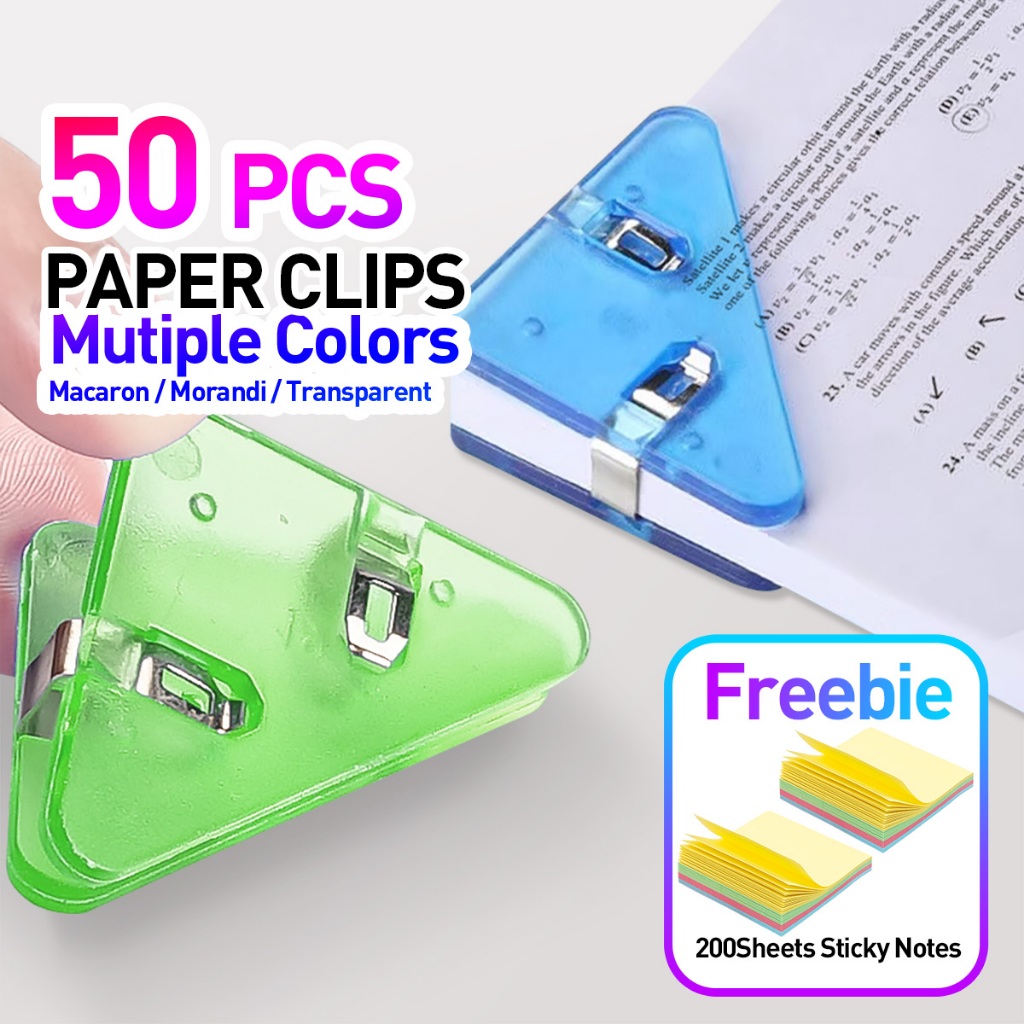 (40mm)Colorful Steel Triangle Clips 3 Trendy Color Groups Clip, 80 ...