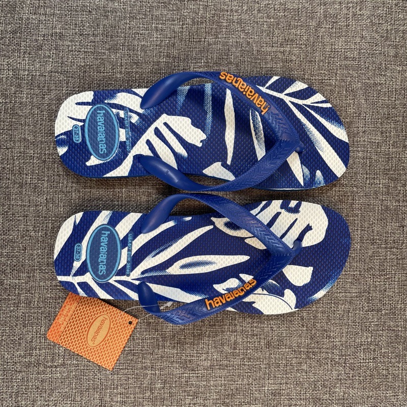 Blue havaianas slippers for men original deodorant printed rubber ...