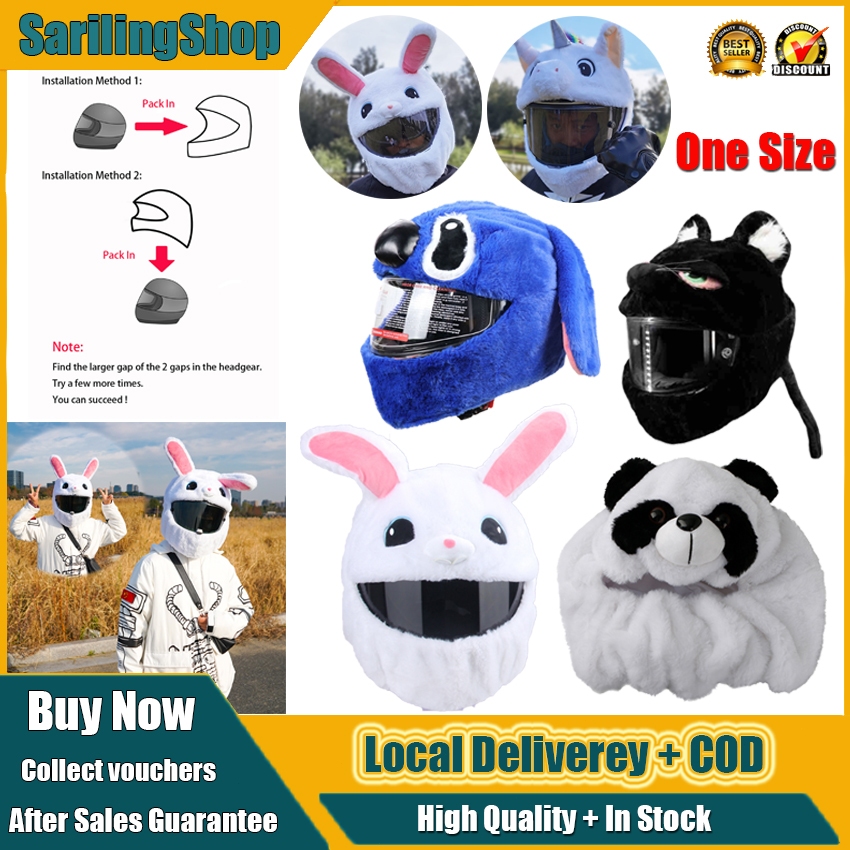 ⭐️Local Delivery⭐️High Quality Motorcycle Helmet Covers Funny Cartoon ...