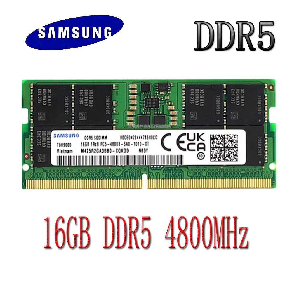 Samsung DDR5 RAM 16GB DDR5 4800MHz PC5-38400S Laptop Memory SODIMM RAM ...