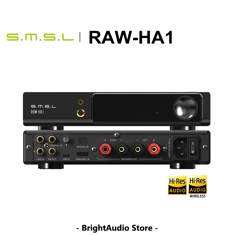 Smsl RAW-HA1 Bluetooth Decoding Power Amplifier All-in-One Machine DAC ...