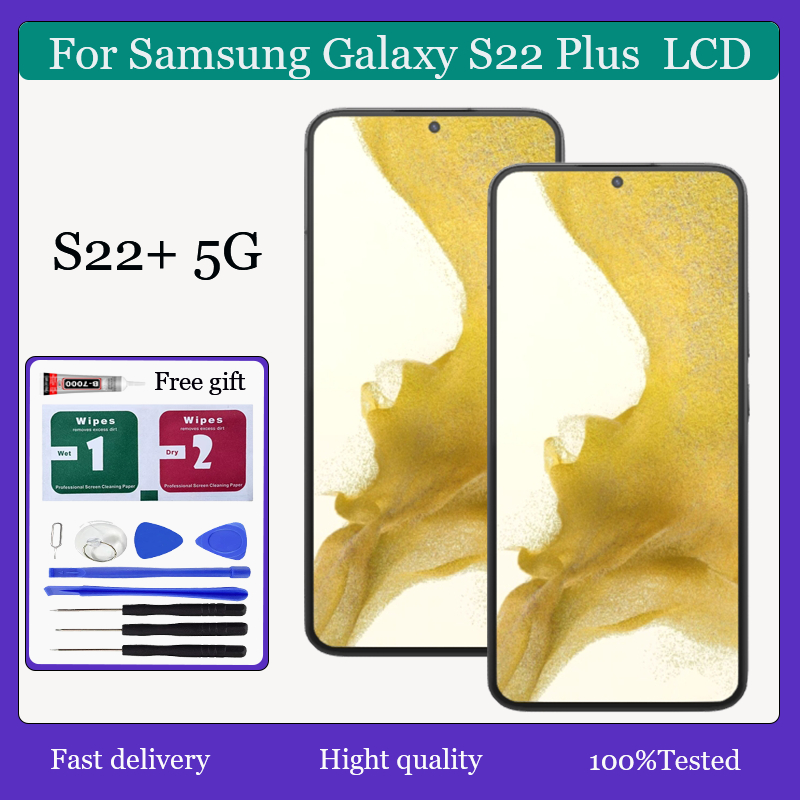 Original AMOLED For Samsung Galaxy S22 Plus 5G LCD Display Touch Screen ...