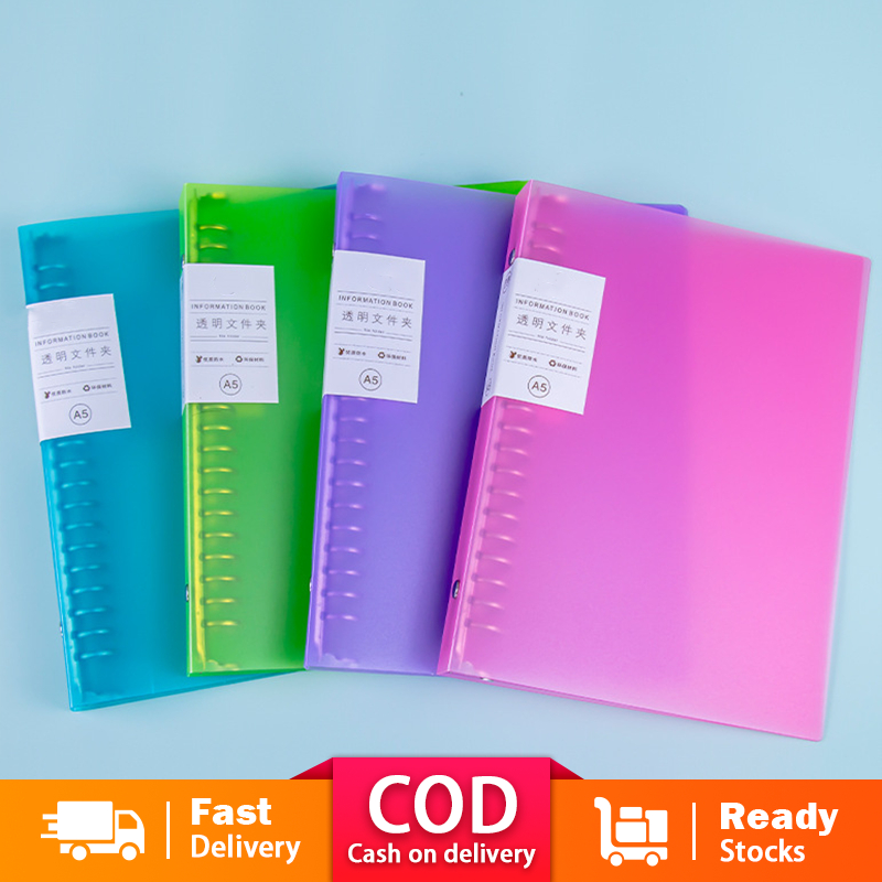 Pink Purple Blue A5 B5 Notebook Binder Refillable Loose-leaf Notebook ...