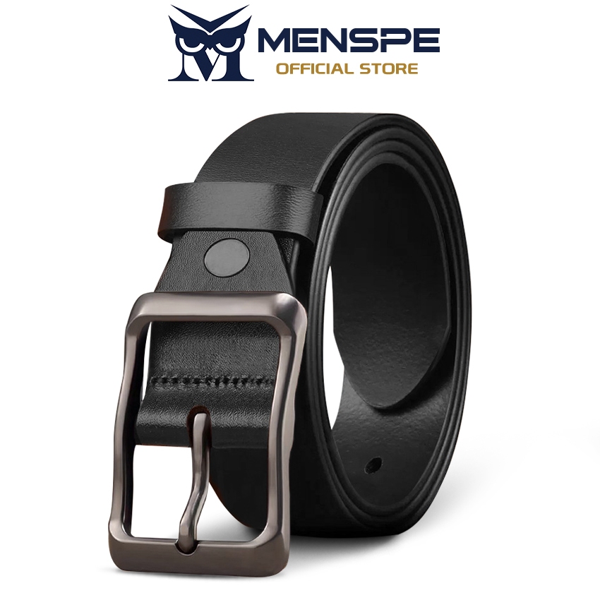 MENSPE Fashion Retro Men Belt Smooth Second-layer Cowhide Belt ...