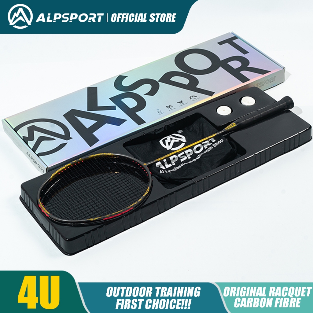 Alpsport TAJ 4u 10u G5 Max 35 Lbs Badminton Racket Golden Dragon ...
