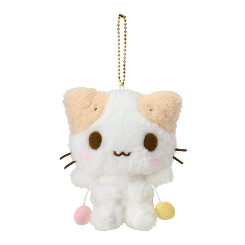 Masyumaro Fluffy Fuwa Nyanko Cat Plush Keychain Keyring Keyholder ...