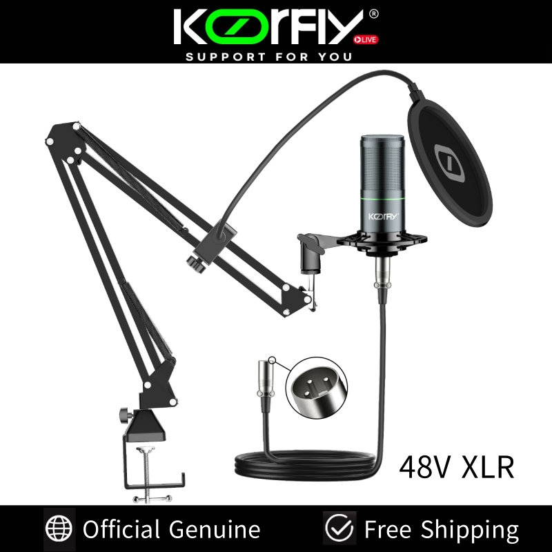 KOORFLY ZX320 True 48V Condenser Microphone XLR Microphone Sound ...