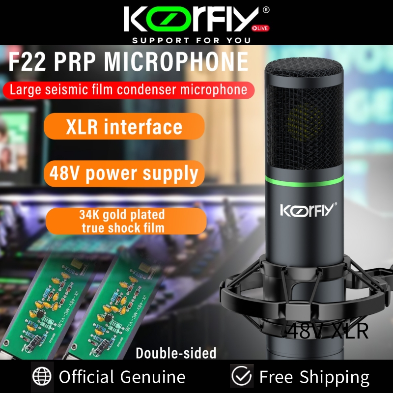KOORFLY F22 PRO New Version Real 48V Condenser Microphone Studio ...