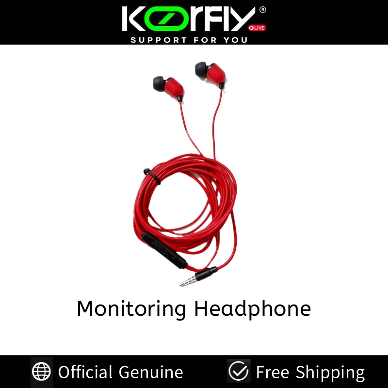 KOORFLY Monitor Earphone In ear Wired Headphone Super Long Cable ...