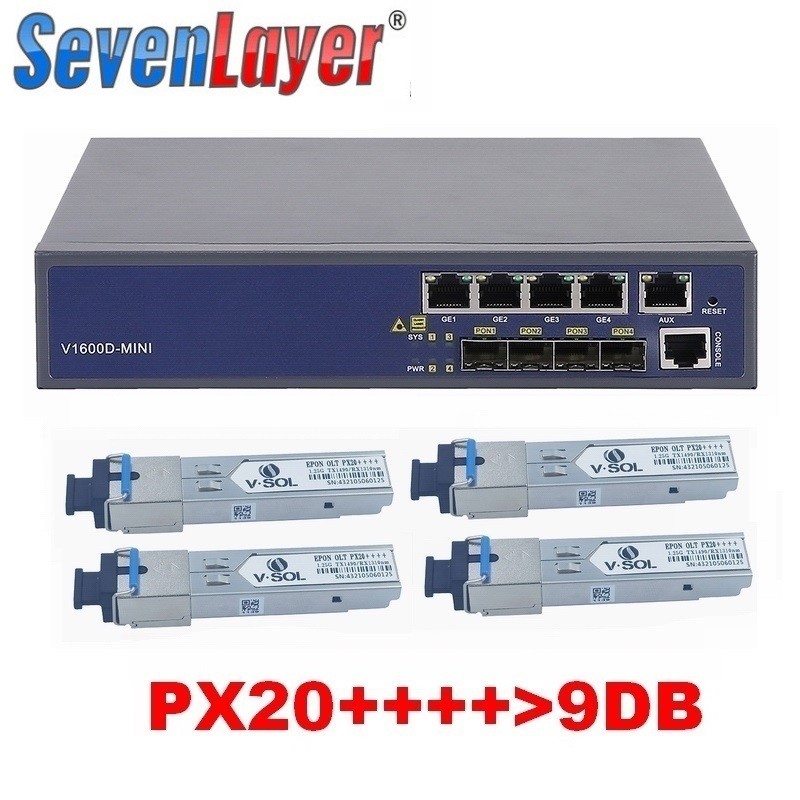 EPON OLT 4PON Mini 4port with Web Management Support ONU unlocked ...