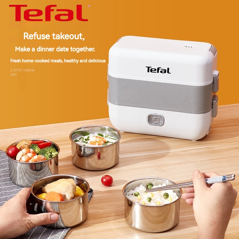Tefal electric lunch box, keeping heat, heating food quickly, 2 tiers 4 ...