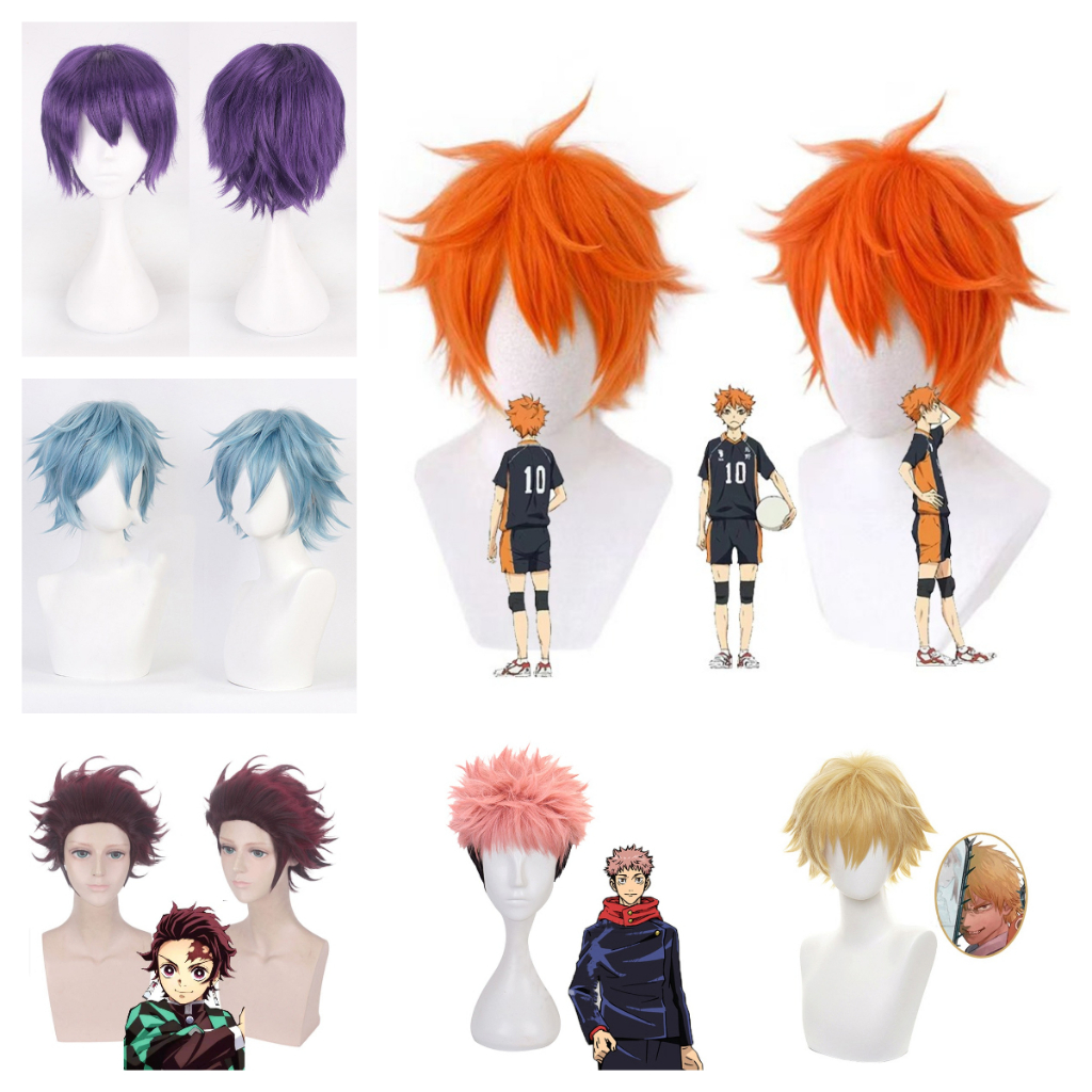 OuRui.ph Hinata Shoyo Cosplay Wig 25cm Short Orange Hair Anime Shoyo ...