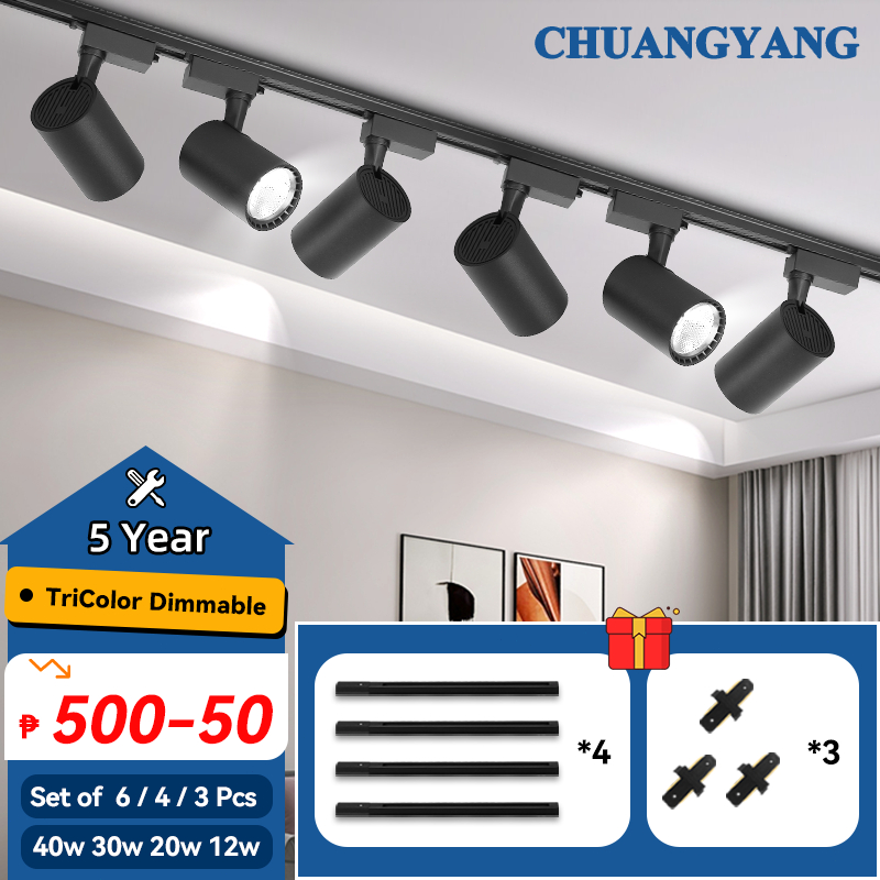 CHUANGYANG Full Set Led Tack Light Tricolor Rail Warm Light Ceiling ...