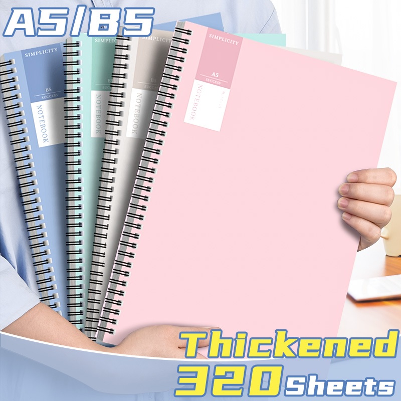 A5/B5 Macaron Spring Notebook 4Pcs/Set 320Sheets Coil Notebook Set For ...