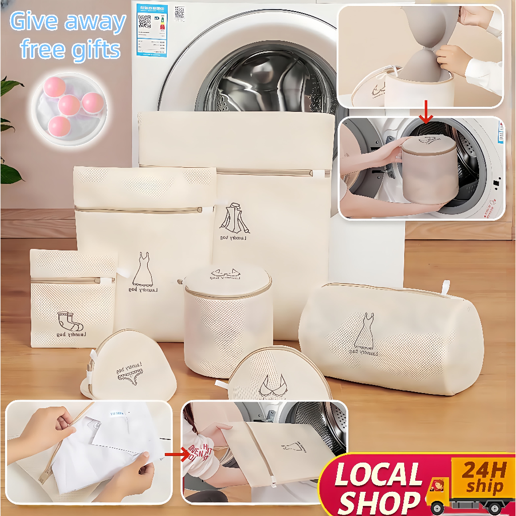 Mesh Laundry Bag Set - Durable Thickened Laundry Mesh Bag with Zipper ...