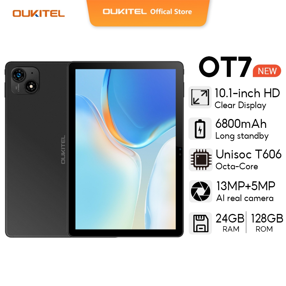 OUKITEL OT7 24GB+128GB Dual SIM Ultra-thin Tablets 10.1" HD Display ...