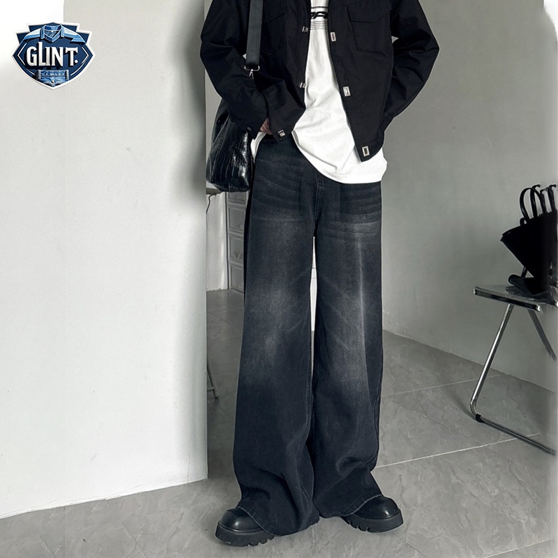 Glint Men's Jeans Washed Denim Baggy jeans for men baggy pants men ...