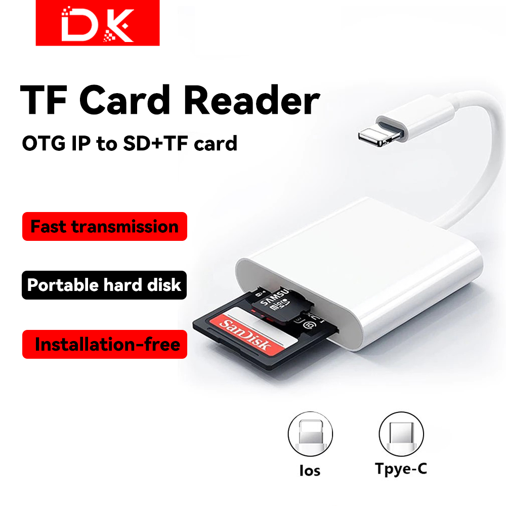 2-in-1 SD TF Memory Card Adapter OTG is compatible with the iPh 13 12 ...