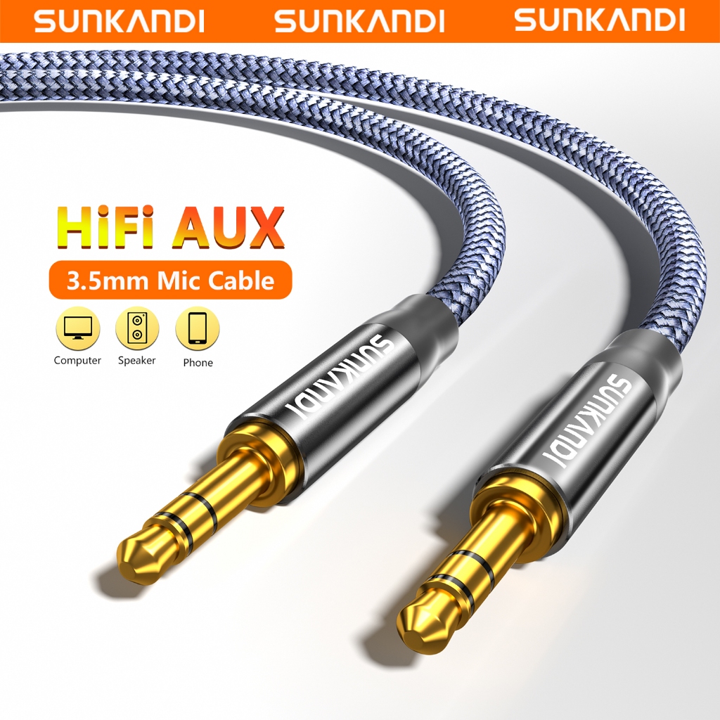 SUNKANDI 3.5mm audio Cable Male to Male Audio Cable Headphone Speaker ...