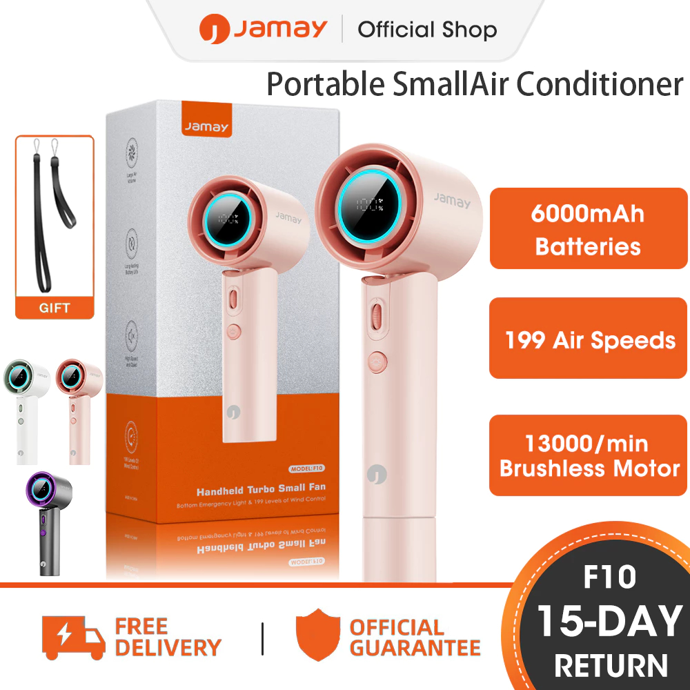 JAMAY Portable Handheld Turbo Fan High Speed kipas mini fan cooler 199 ...