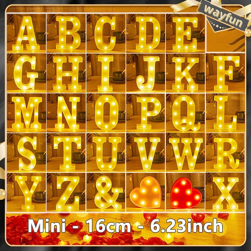 16cm Letter LED Light Number Light Battery Operated Alphabet Standee ...