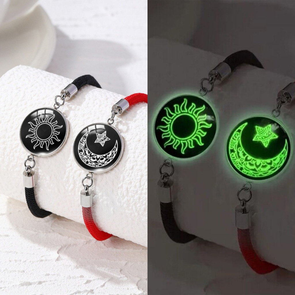 Adjustable Bracelet Couple Bracelet Sun Moon Lovers Time Gemstone ...