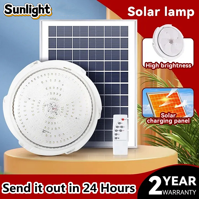 LED Solar Ceiling Light With Remote Control 80W 100W 200W 300W 400W ...