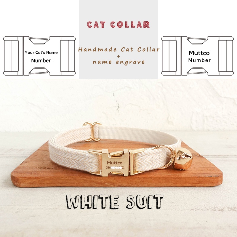 Customized collar Personalized cat collar kitten collar Laser engraving ...
