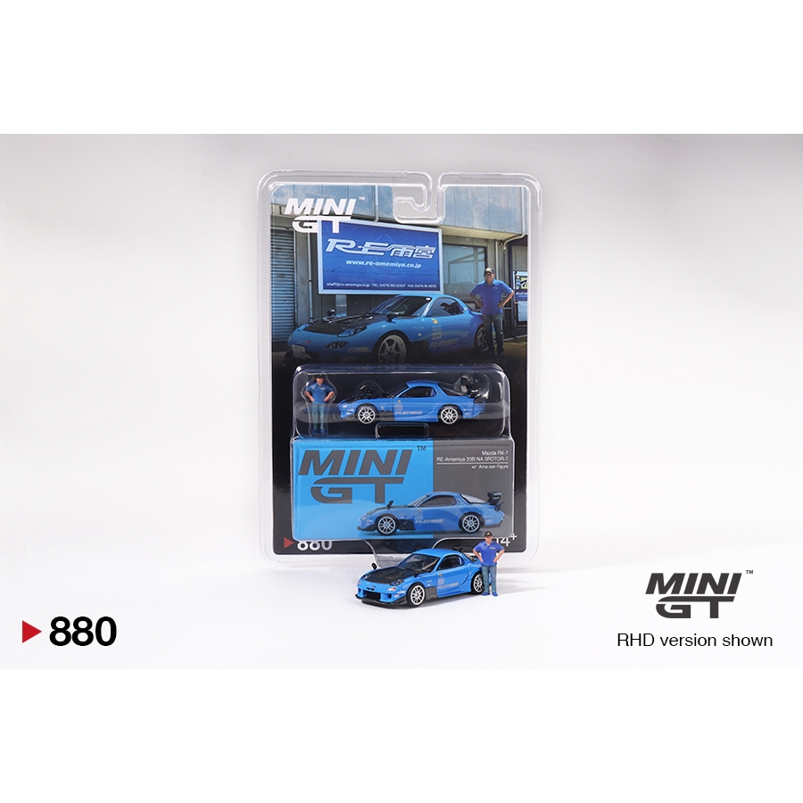 Mini GT MGT00880 Mazda RX-7 RE-Amemiya 20B NA 3ROTOR-7 w/ Ama-san ...