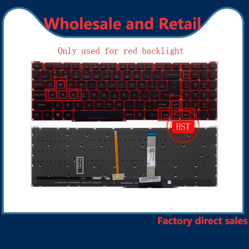 ACER Nitro 5 N20C3 N20C2 AN517-55 AN517-57 Laptop keyboard | Shopee ...