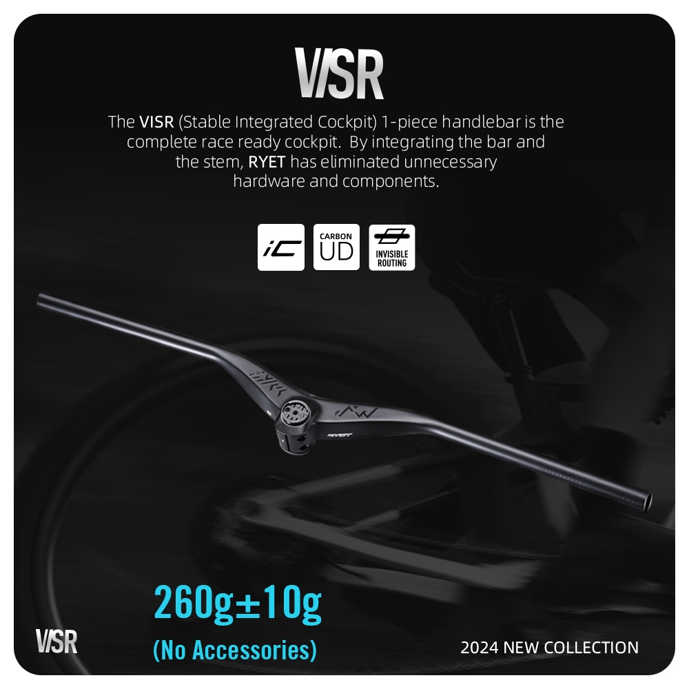 RYET NEW MTB Carbon Full Inner Cable Integrated Handlebar 780mm -12 ...