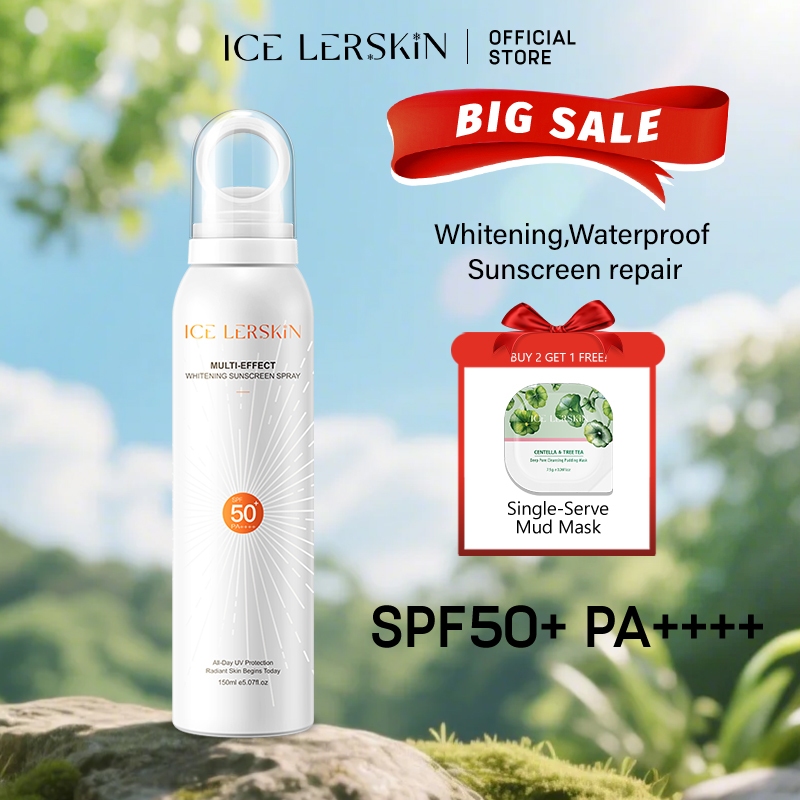ICE LERSKIN Spray Sunscreen WHITENING SUNSCREEN SPRAY ,All-Day Sun SPF ...