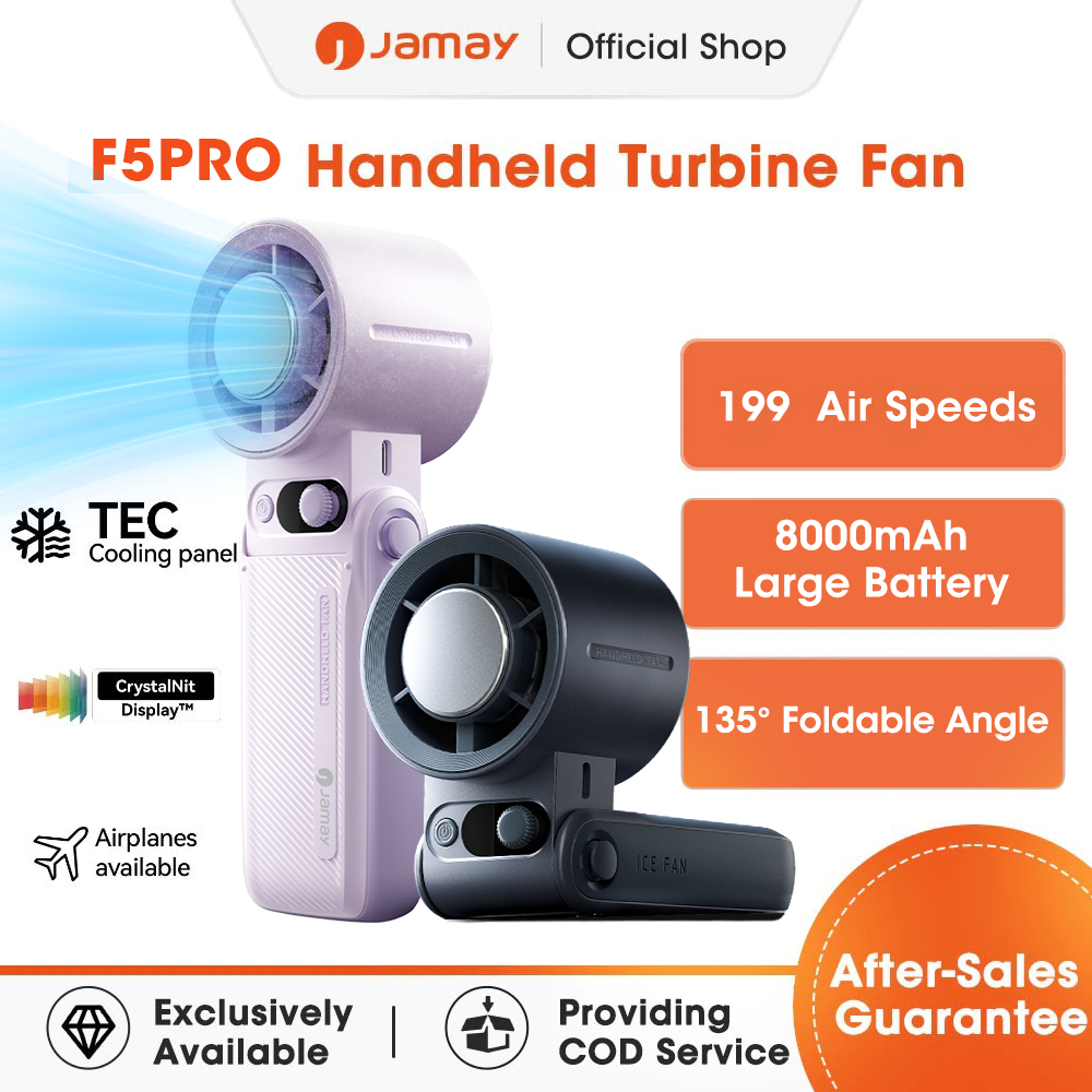 【Free gift】Jamay Fan F5 Pro Foldable 8000 mAh Turbo Jet Mini Fan ...