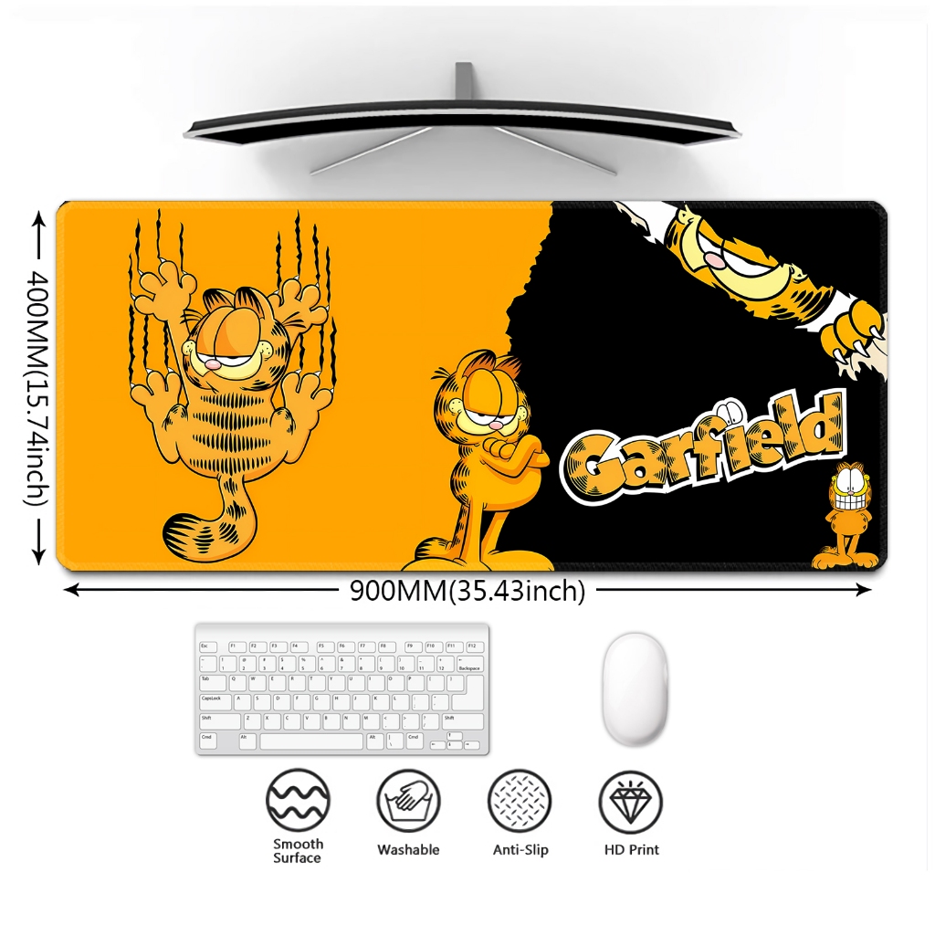 Mouse Pad Gaming Cute Garfield Mousepad Large Customize Extended Mouse ...